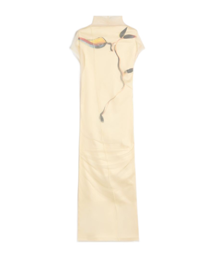 SPORTMAX Sportmax Graphic-Print Open-Back Midi Dress